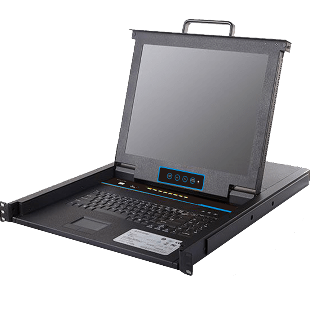 D-NET 8-Port 17" LCD VGA KVM Console (DN-KVM-1008) – DCAmericas